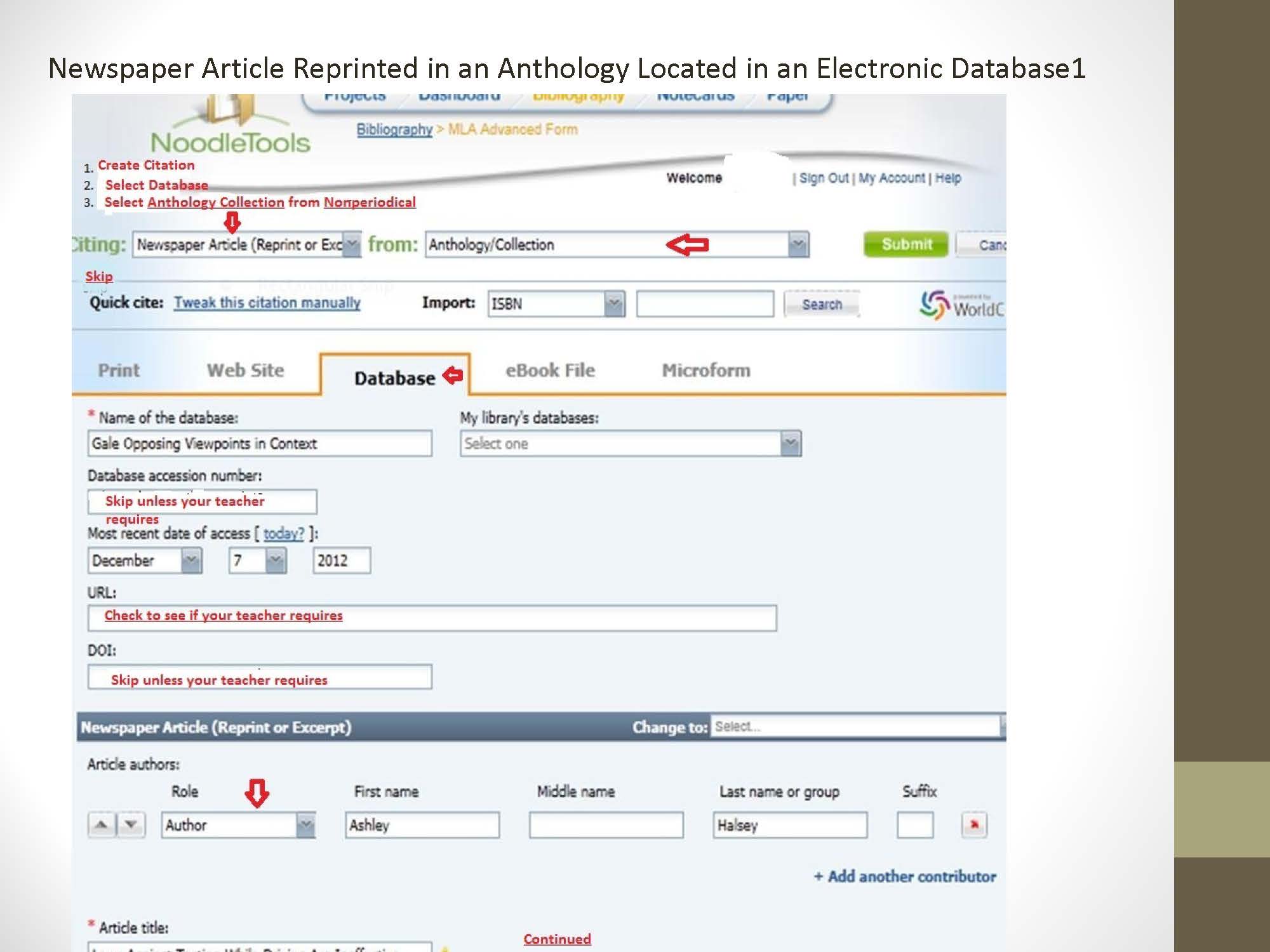 Citations with NoodleTools | Learnbps